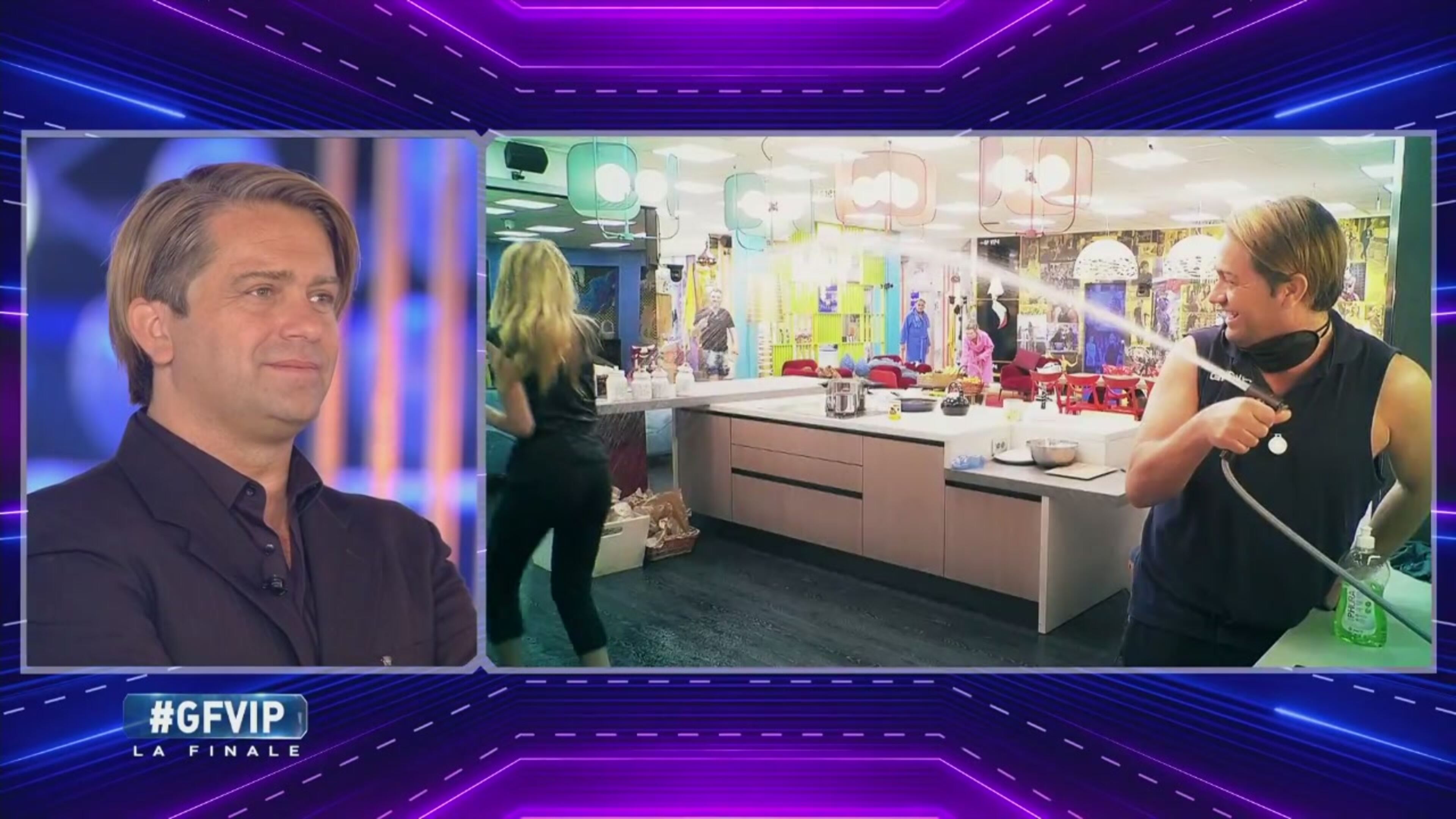 Patrick Ray Pugliese nello studio di Grande Fratello Vip - Grande ...